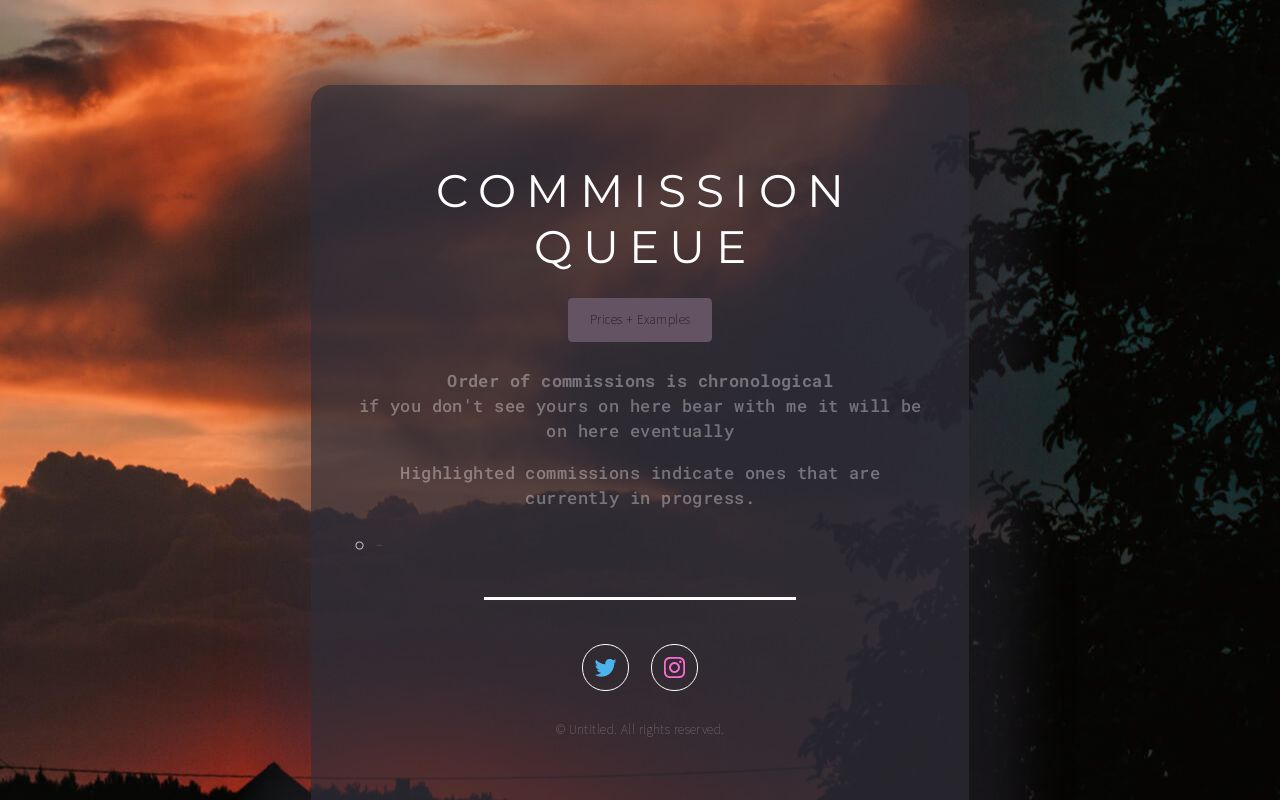 Kace's commission queue